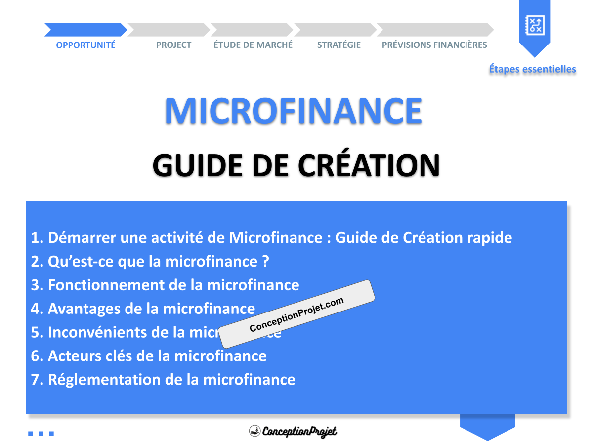 Démarrer une activité de Microfinance : Guide de Création rapide